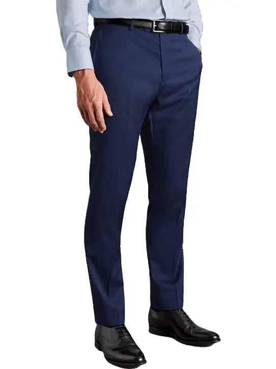 CHARLES TYRWHITT Slim Fit Natural Stretch Twill Suit Trousers - Royal Blue