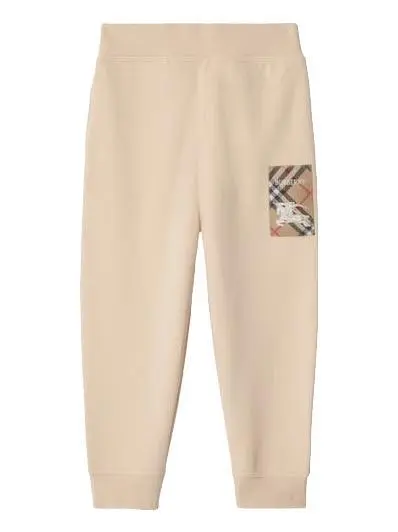 Burberry Check Label Cotton Jogging Pants - Calico