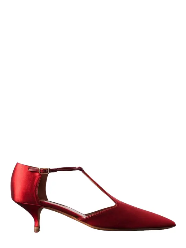 EMME PARSONS Leandra Satin Pumps - Red