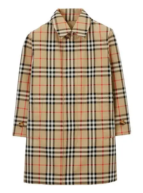 Burberry Reversible Check Gabardine Car Coat - Archive Beige