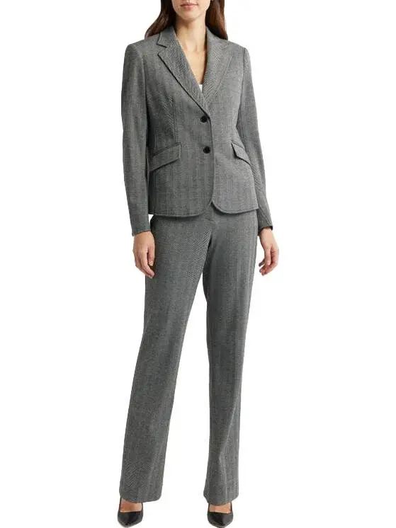 Anne Klein Herringbone Blazer - Anne Black Combo