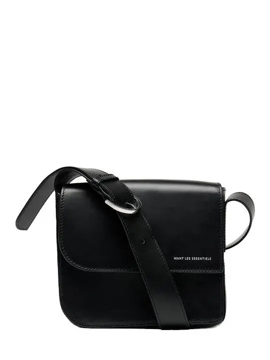 WANT Les Essentiels Arch Smooth Leather Crossbody Bag - Black