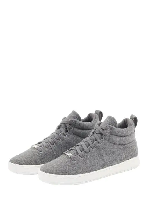 GOBI MONGOLIAN CASHMERE Cashmere High-top Sneakers - Stone Gray