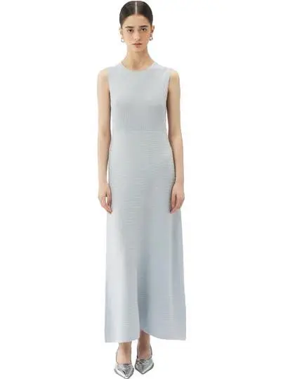 GOBI MONGOLIAN CASHMERE Cashmere Silk Knitted Dress - Ice Flow