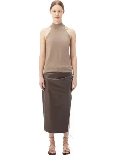 GOBI MONGOLIAN CASHMERE Cashmere Turtleneck Top - Taupe