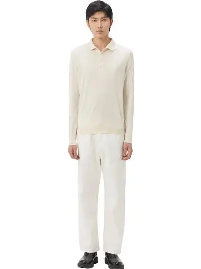 GOBI MONGOLIAN CASHMERE Cashmere Silk Polo - Marshmallow