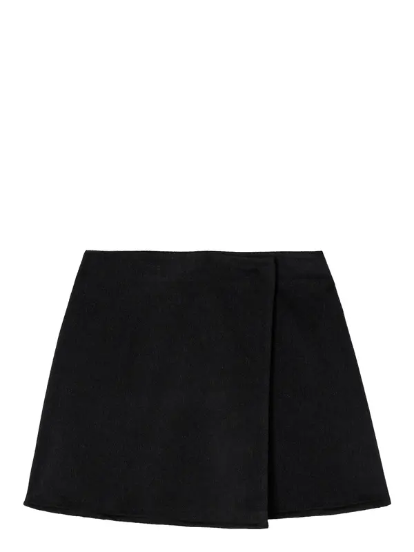 Le Kasha Skardu Cashmere Mini Wrap Skirt - Gray