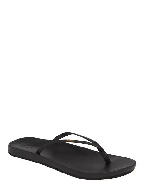 Reef Cushion Slim Flip Flops - Black