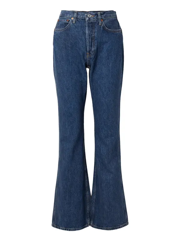 RE/DONE The Riding Jean High-rise Flared Jeans - Blue