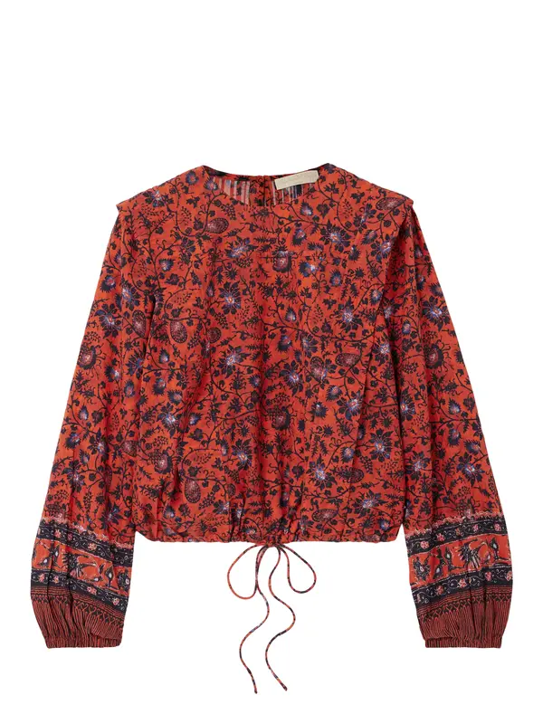 Ulla Johnson Prisha Printed Blouse - Red