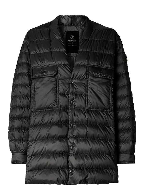 Rick Owens Moncler Quilted Shell Down Jacket - Black