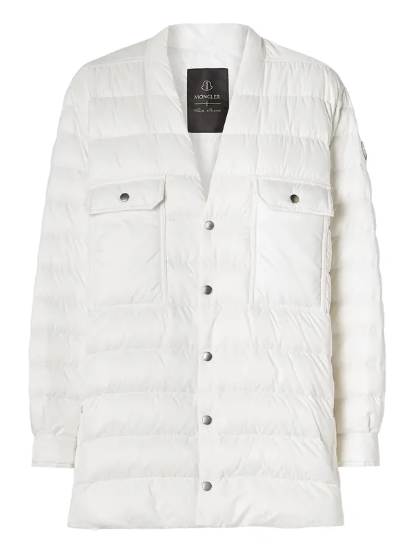 Rick Owens Moncler Quilted Shell Down Jacket - White
