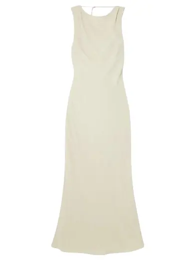 ST. AGNI Draped Lenzing Lyocell Blend Maxi Dress - Cream