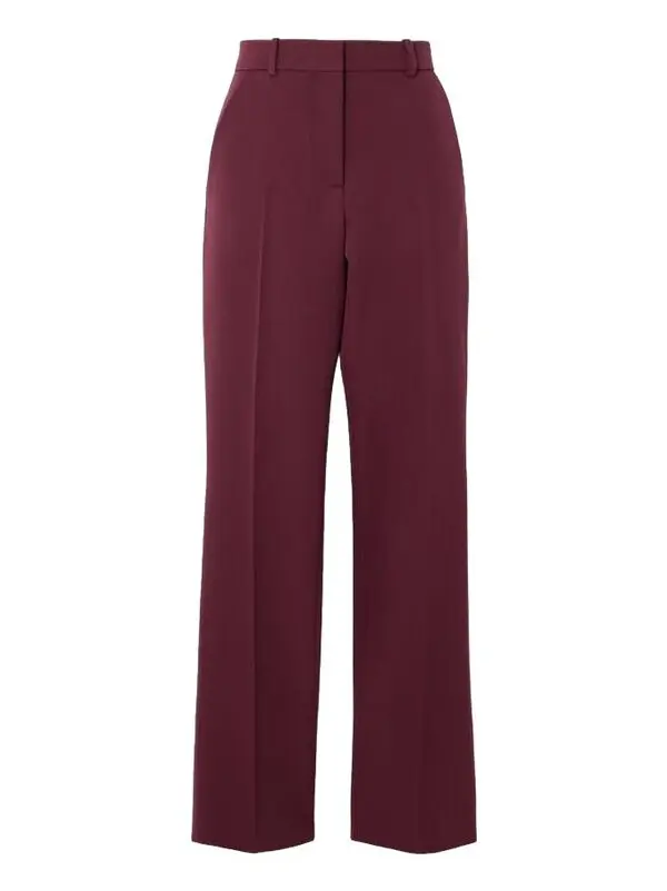 Veronica De Piante Mick Wool-twill Pants - Burgundy