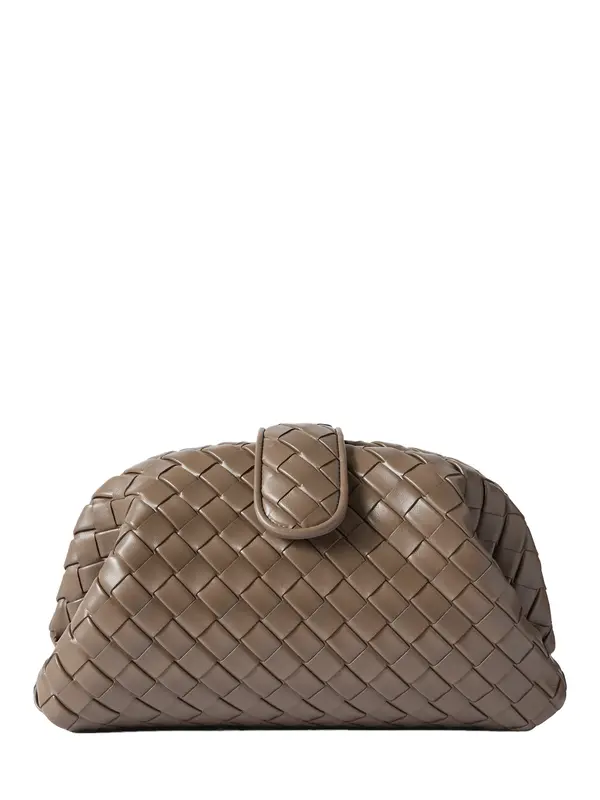 Bottega Veneta Lauren 1980 Intrecciato Leather Clutch - Brown