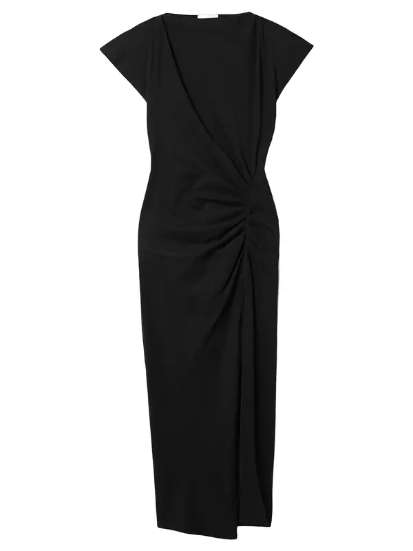 MARANT ETOILE Isabel Marant Nadela Asymmetric Maxi Dress - Black