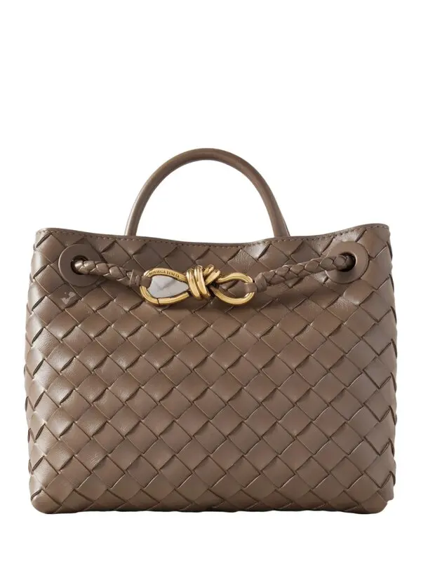 Bottega Veneta Andiamo Small Intrecciato Leather Tote - Brown
