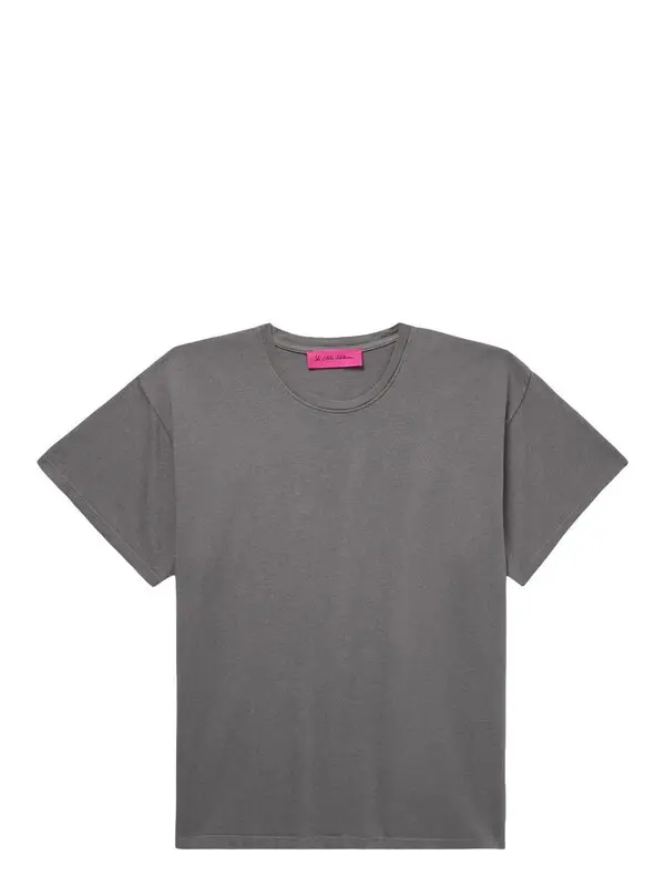 THE ELDER STATESMAN Cotton And Cashmere-blend Jersey T-shirt - Gray
