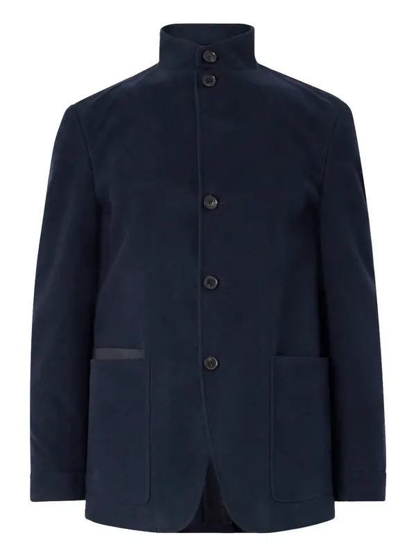 Zegna Cotton And Cashmere-blend Moleskin Chore Jacket - Blue