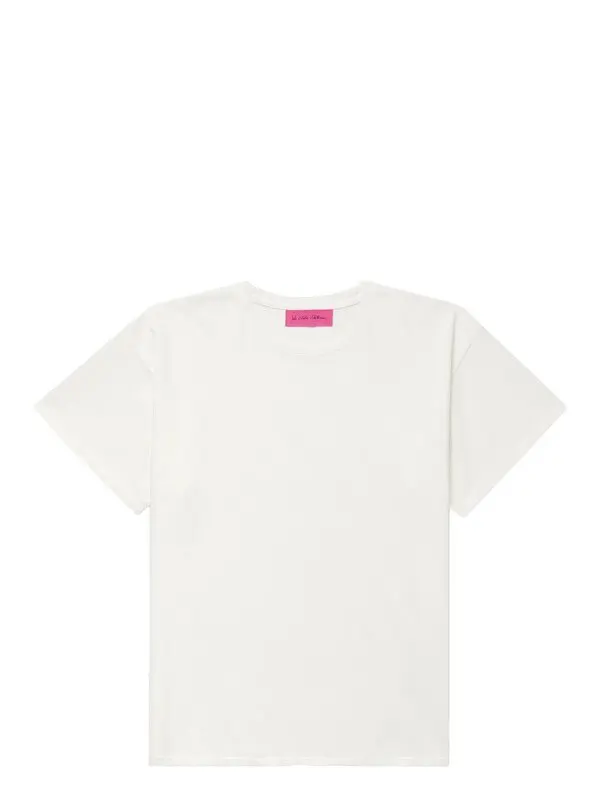 THE ELDER STATESMAN Cotton And Cashmere-blend Jersey T-shirt - White