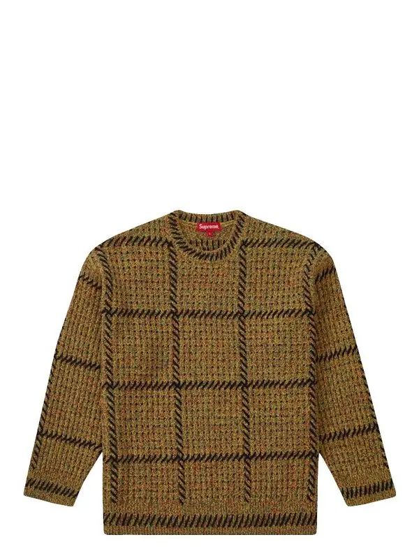 Supreme Quilt Stitch Crewneck Sweater - Yellow