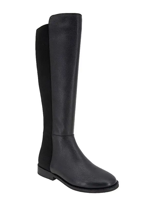 KENNETH COLE Emma Flat Tall Boots - Black Leather