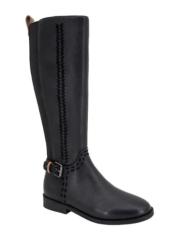 KENNETH COLE Elmwood Tall Boots - Black Leather