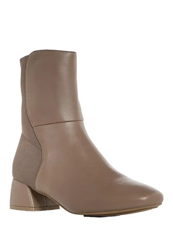 KENNETH COLE Emily Square Toe Boots - Shitake Leather