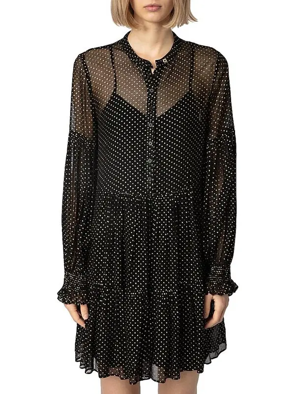 Zadig&Voltaire Randy Mousseline Sparle Dress - Noir