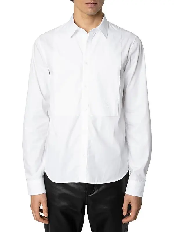 Zadig&Voltaire Sydney Smoking Used Regular Fit Button Down Shirt - Blanc