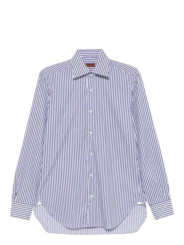 BARBA NAPOLI Striped Shirt - Blue