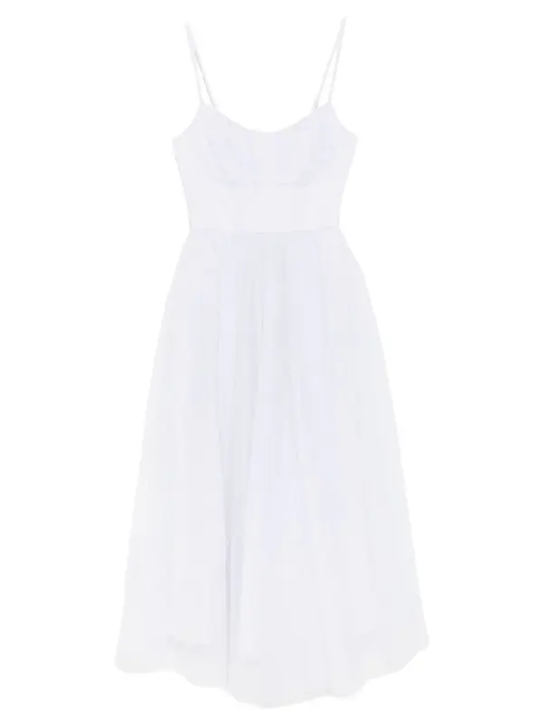 Zimmermann Tulle Corset Midi Dress - Blue