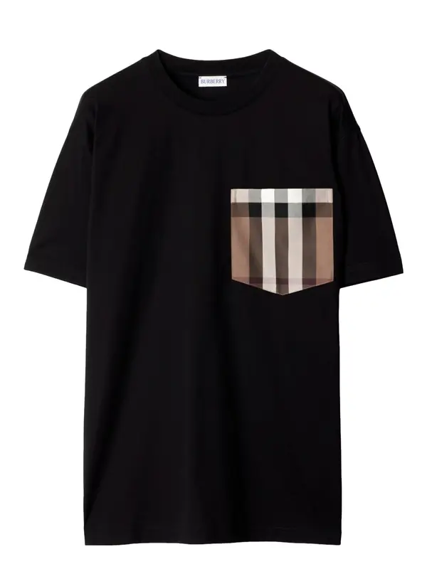 Burberry Check-pocket T-shirt - Black