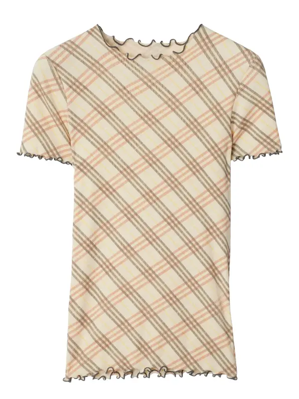 Burberry Check T-shirt - Neutrals