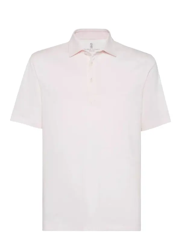 Brunello Cucinelli Organic Cotton-blend Polo Shirt - Pink