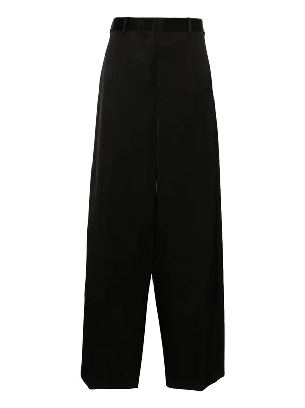 JIL SANDER Pressed-crease Palazzo Pants - Black
