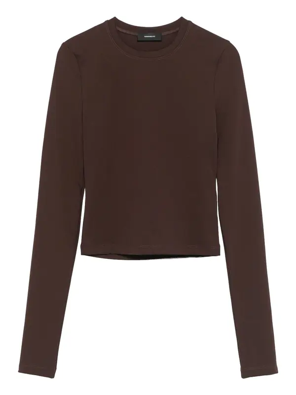 Wardrobe.NYC Cropped T-shirt - Brown
