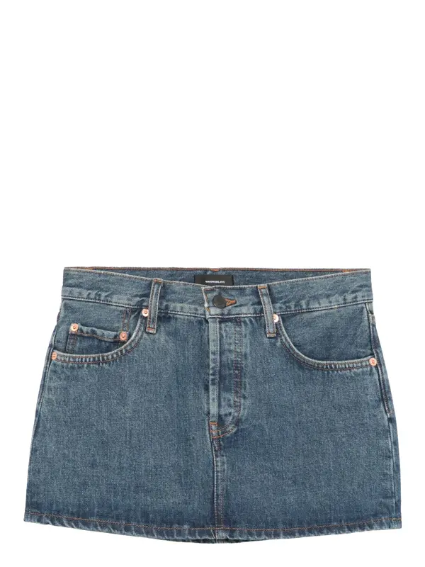 Wardrobe.NYC Denim Micro Mini Skirt - Blue