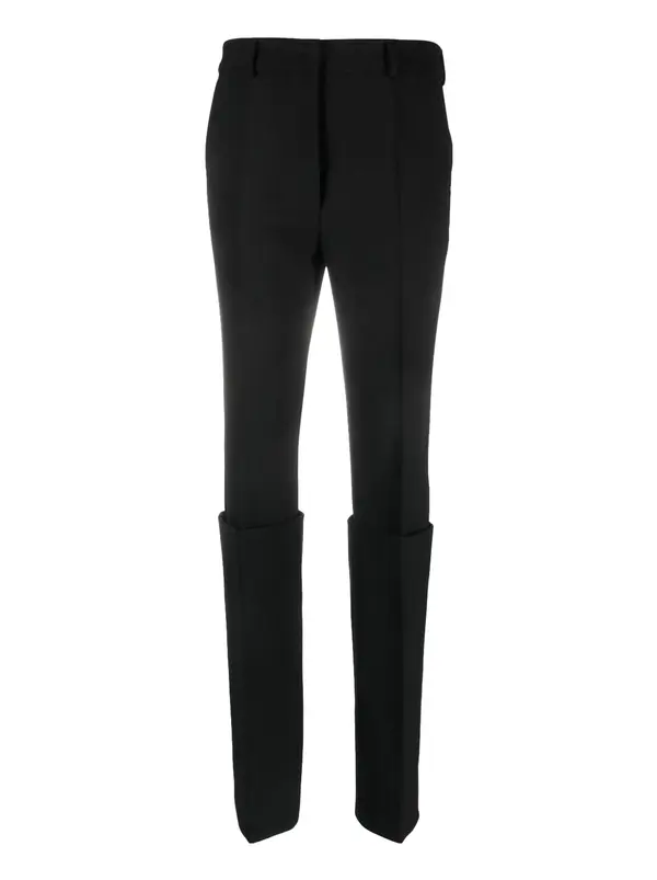 Sportmax Turn-up Hem Slim-fit Trousers - Black