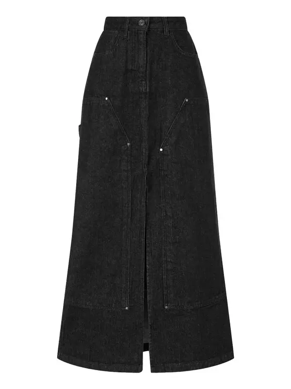 STUDIO TOMBOY Denim Maxi Skirt - Black