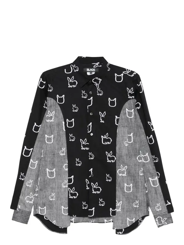 BLACK COMME DES GARÇONS Graphic-print Shirt - Black