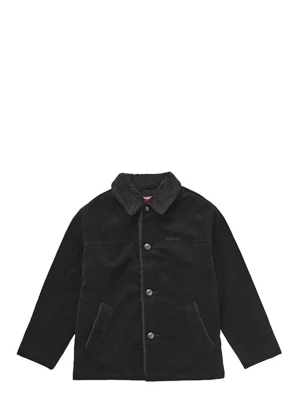 Supreme Kindermann Uncut Corduroy Car Coat - Black