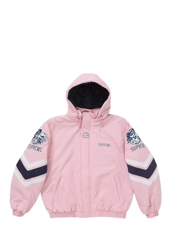 Supreme Mitchell & Ness Ncaa Hooded Stadium Jacket - Pink