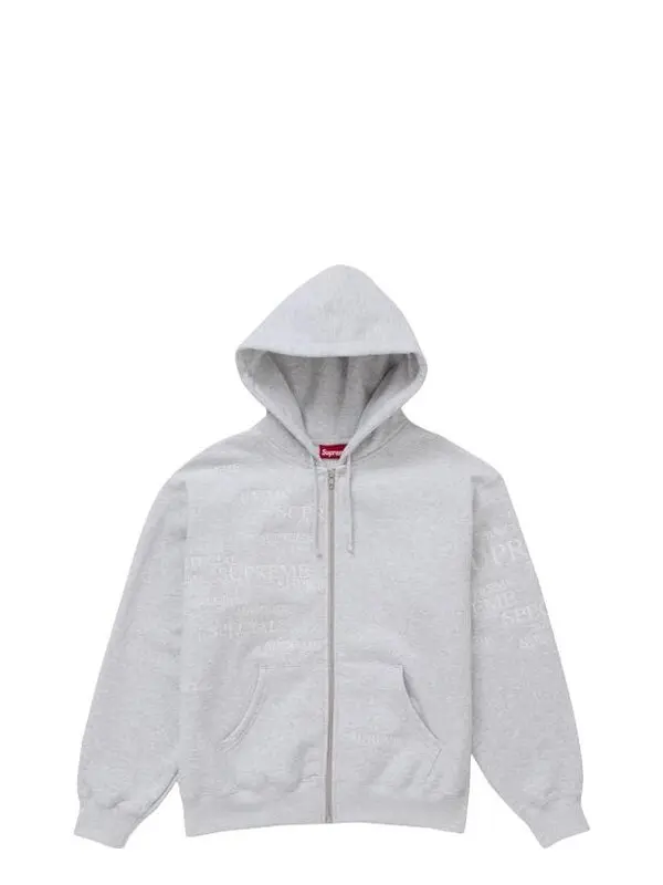 Supreme Hooded Zip-up Sweatshirt - Ash Grey