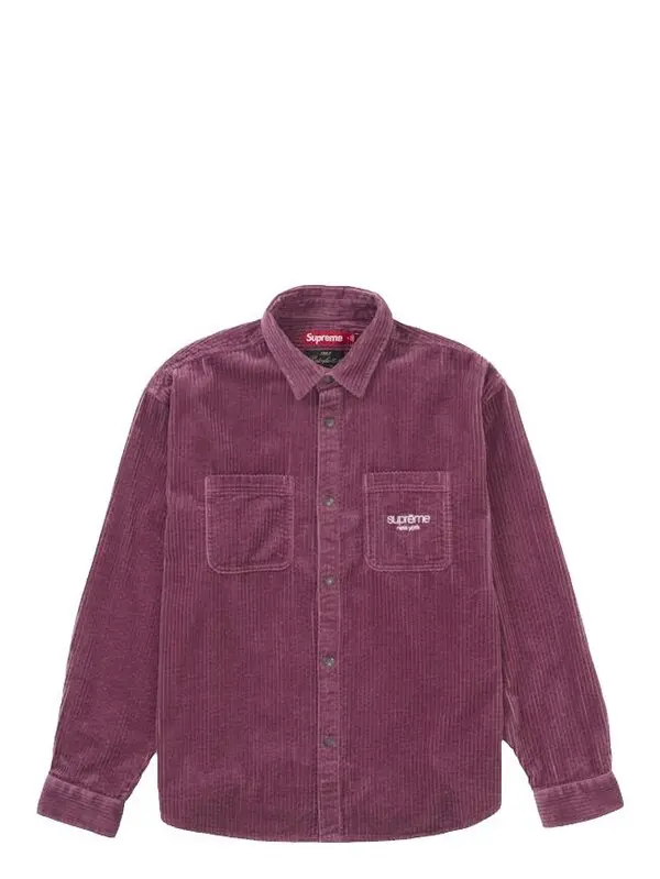 Supreme Wide Wale Corduroy Snap Shirt - Dusty Pink