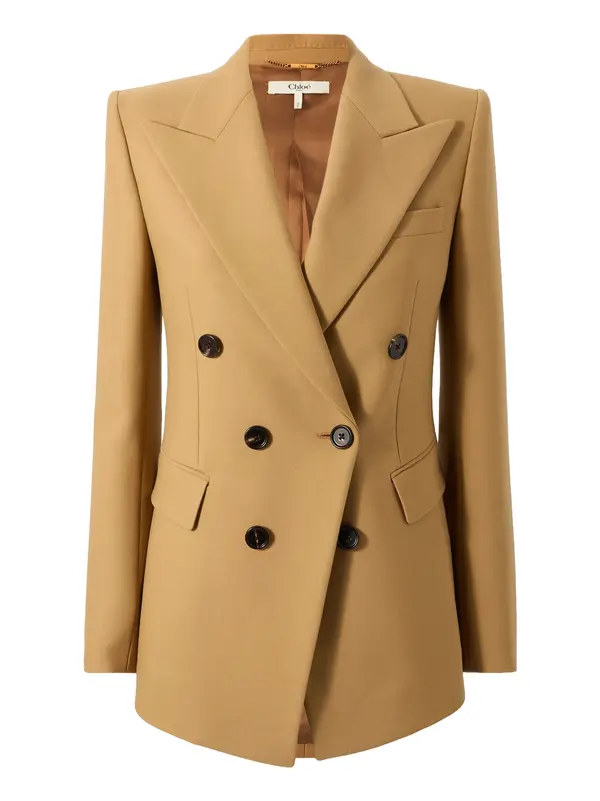 Chloé Double-breasted Wool Blazer - Brown
