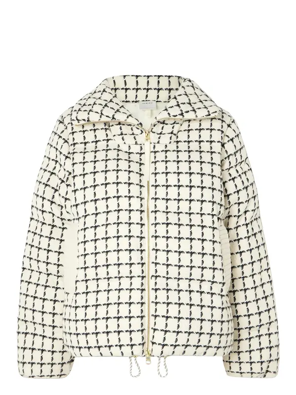 Varley Eugene Checked Wool-blend Tweed Jacket - White