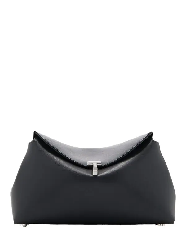 TOTEME T-lock Leather Clutch - Grey