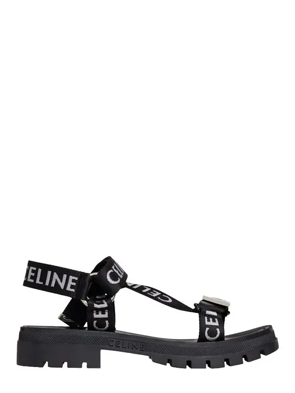Celine Leo Strappy Sandal - Black/white