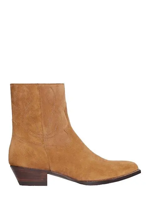 Celine Zipped Western Boot - Havana